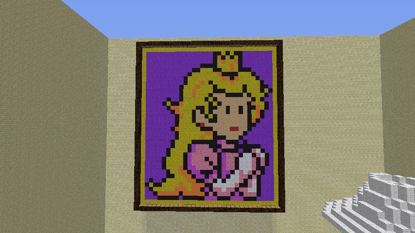 Princess peach in a frame Minecraft Map
