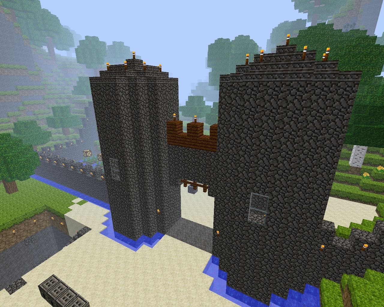 city wall gate Minecraft Map