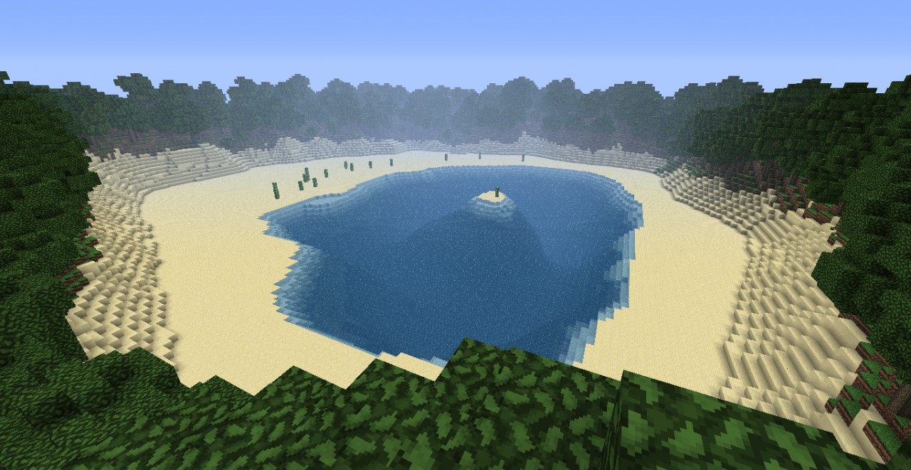 Island with lake Minecraft Map