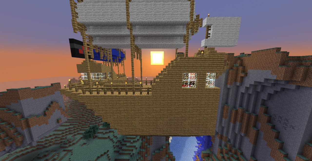 Flying Airship / Zeppelin Minecraft Map