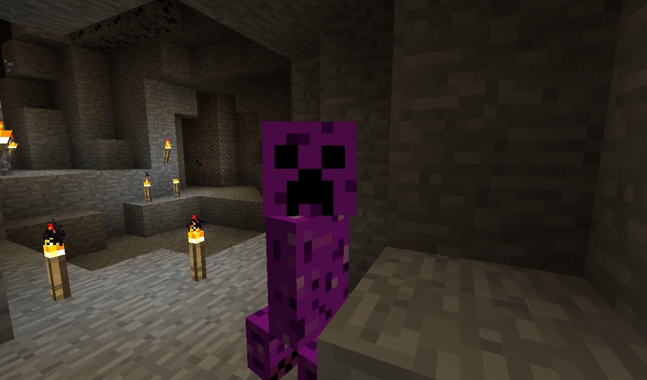 Toxic rain texture pack: acid turns creepers purple! Minecraft Texture Pack