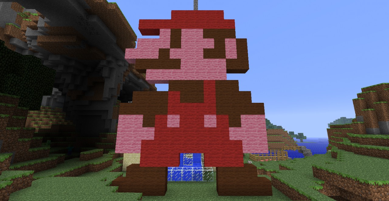 mario pixel art Minecraft Map