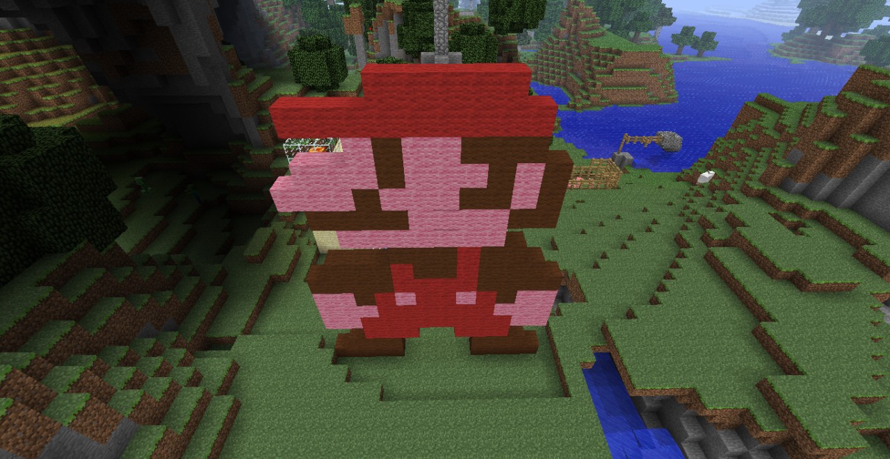 mario pixel art Minecraft Map