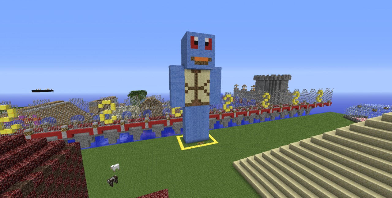 Squirtle Statue Minecraft Map