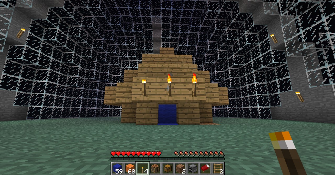 Bio dome world with round house inside Minecraft Map