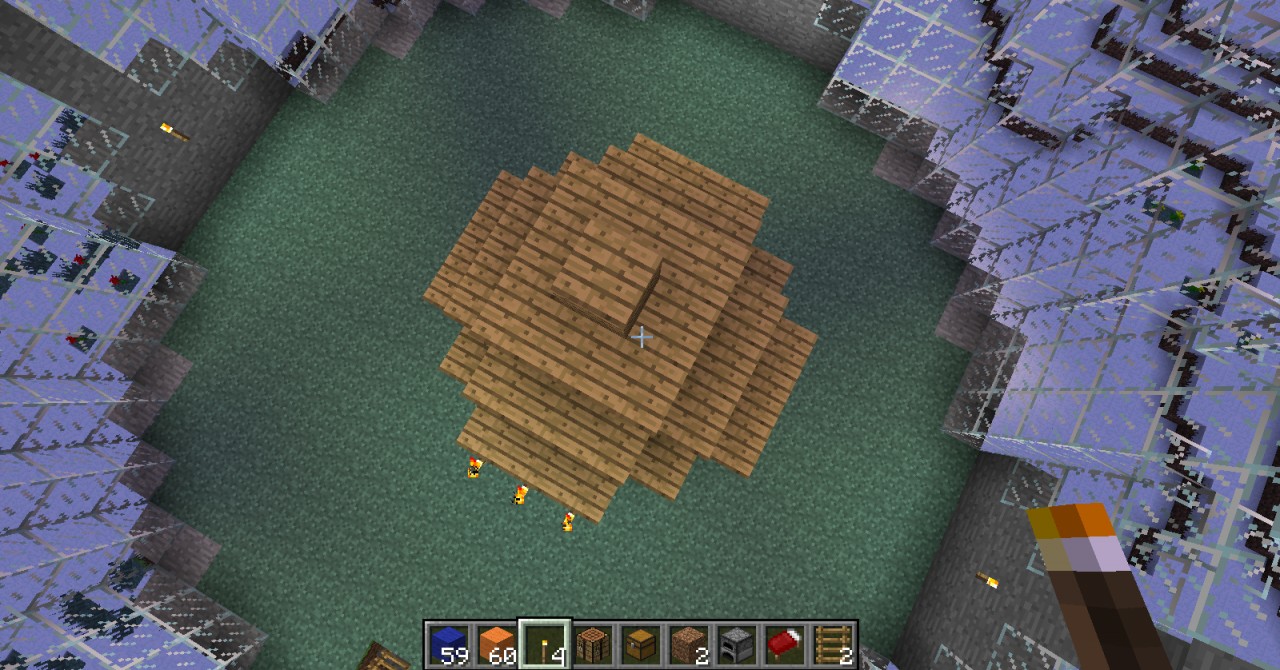 Bio dome world with round house inside Minecraft Map