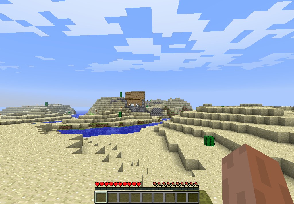 Cool seed where you spawn in front of a village and meteor strike Minecraft Map