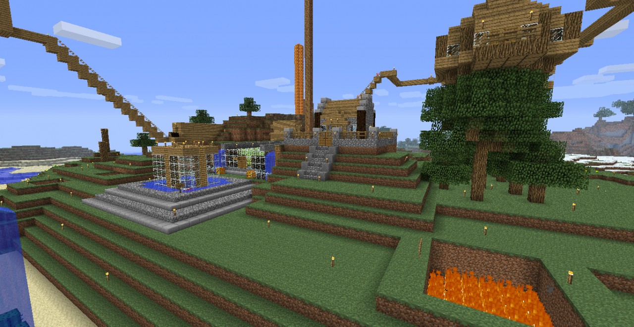 Sexy Town & Sky World Minecraft Map