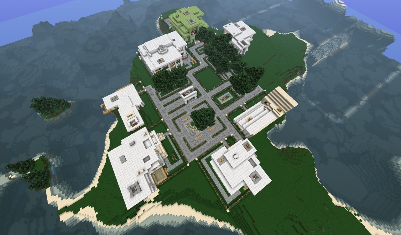 Modern Town V1.6 - New world, CUSTOM ISLAND, train station and more ...