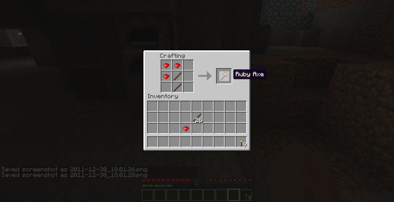 Ruby ore and tools 1.0 (Now with Coal and Redstone Blocks) Minecraft Mod