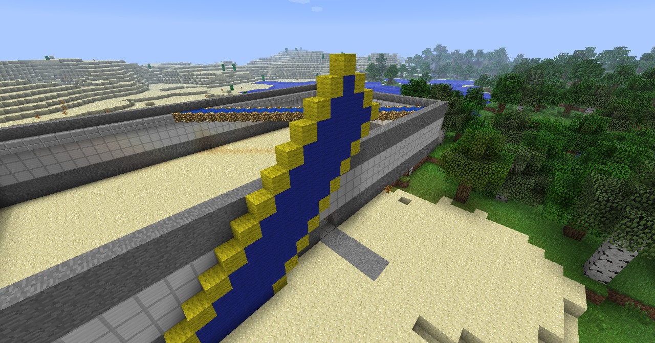 Blue lightning Bowling Alley Minecraft Map