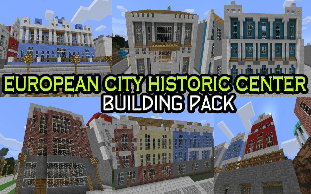 European City Center - Schematics pack - Building pack Minecraft Map