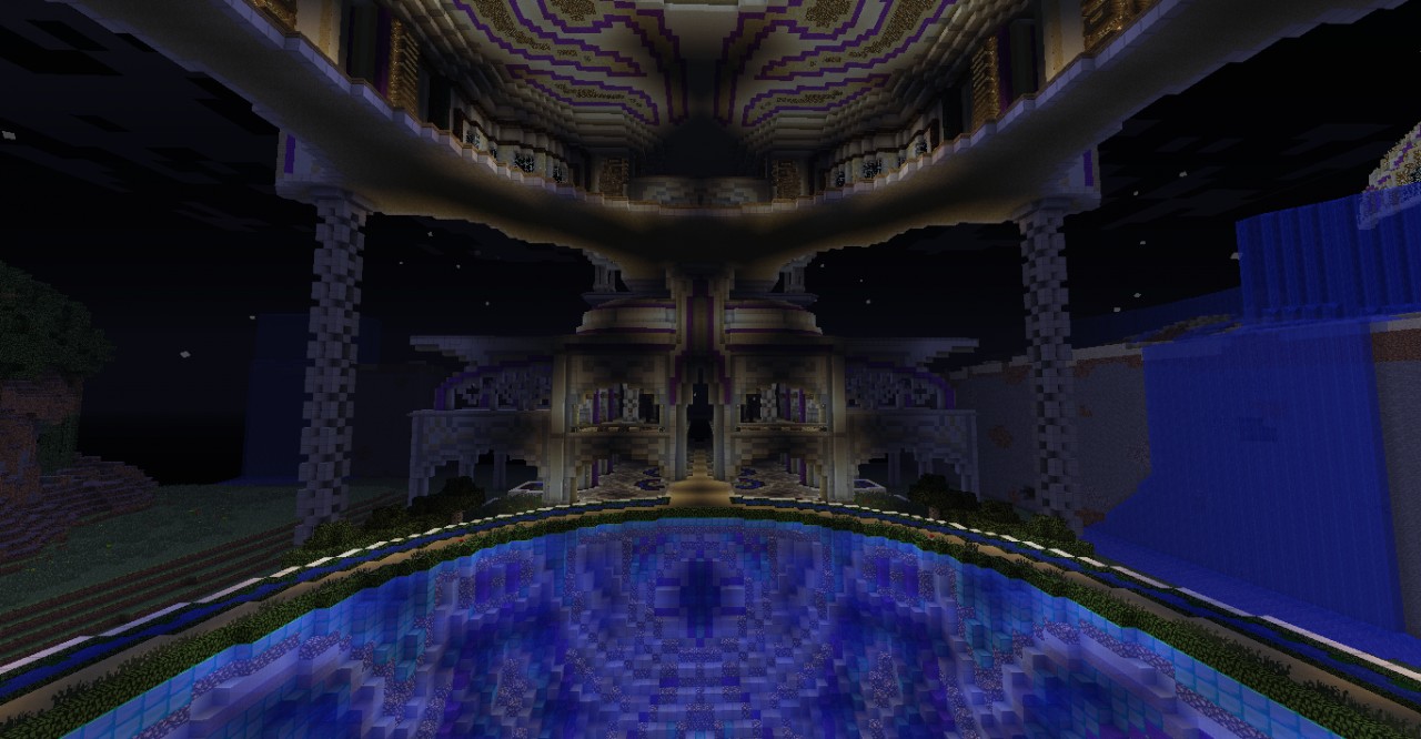 Purple fantasy building Minecraft Map