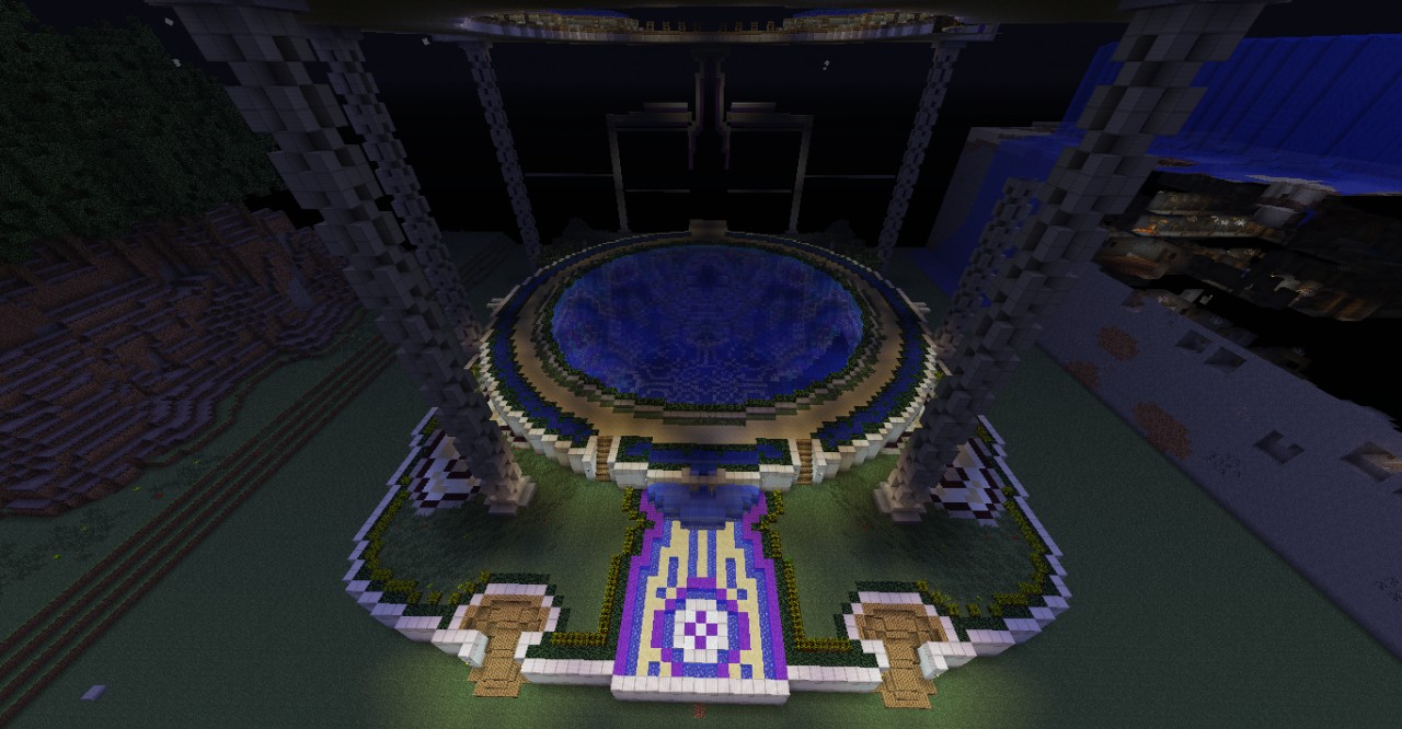 Purple fantasy building Minecraft Map