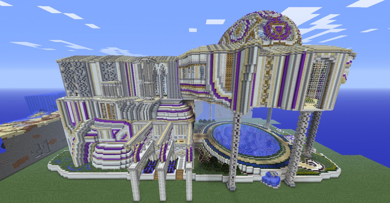 Purple fantasy building Minecraft Map