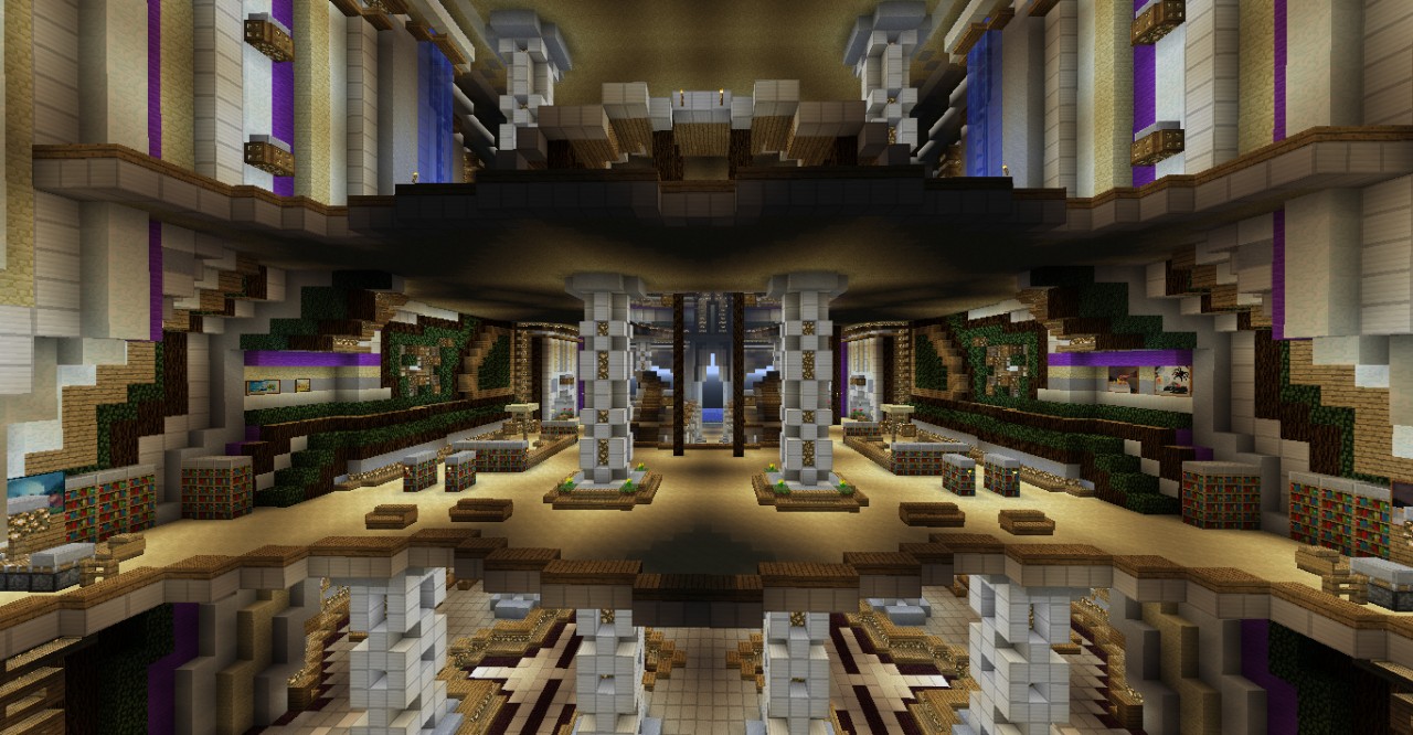 Purple fantasy building Minecraft Map