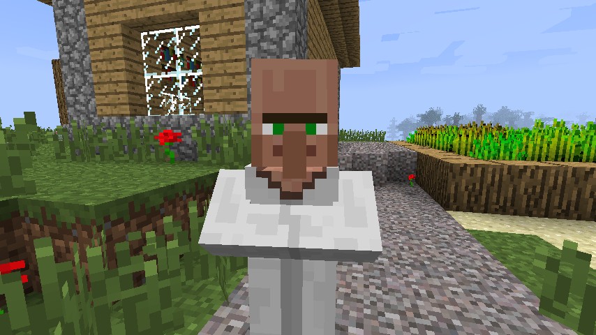 Spawn in a NPC village seed Minecraft Map