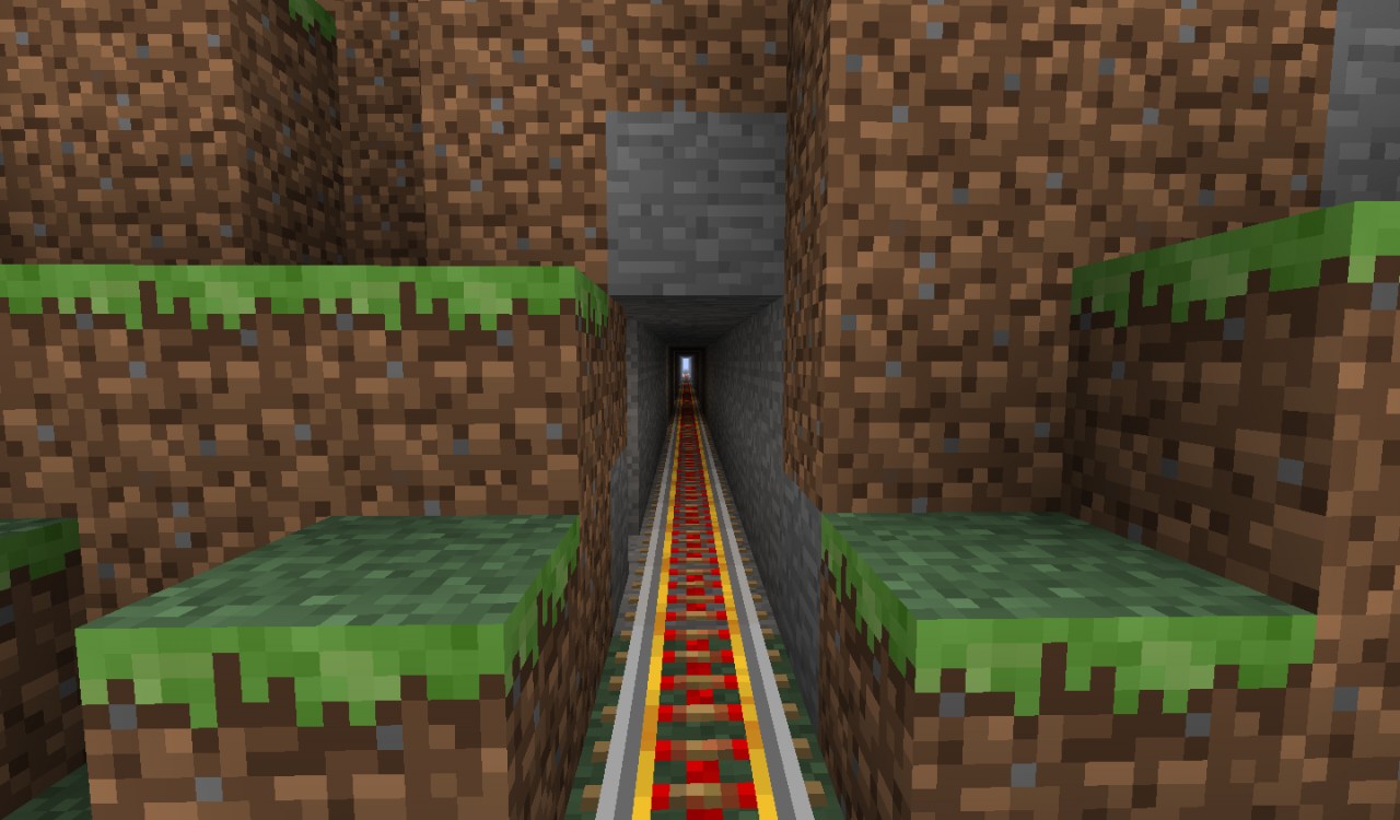 Iron overhead house with very long railway. Minecraft Map