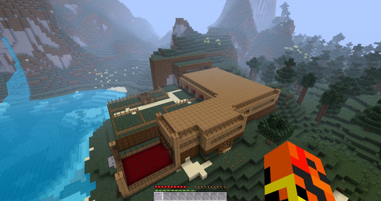 wooden House on a hill Minecraft Map