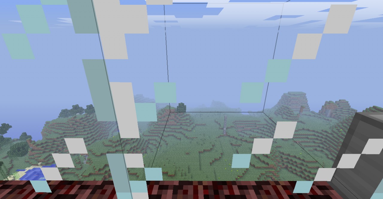 A netherrack tower made in survival Minecraft Map