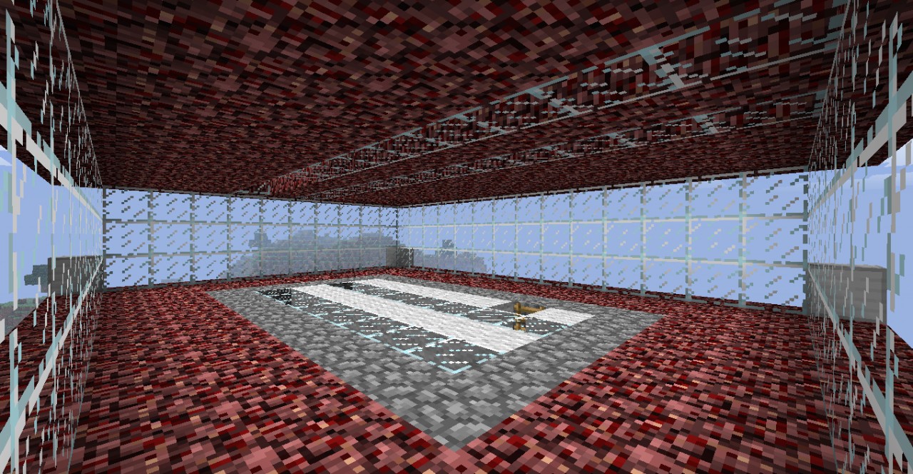 A netherrack tower made in survival Minecraft Map