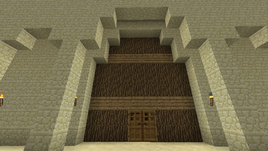 Giant sandstone library Minecraft Map