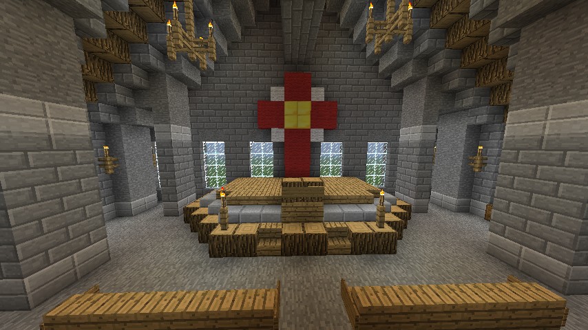 Large Church with Cathedral Ceilings Minecraft Map