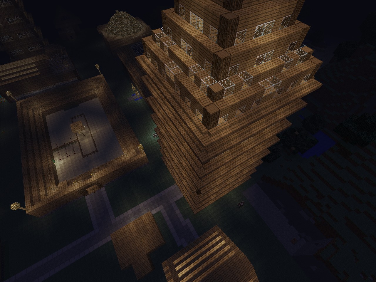Modern wood building Minecraft Map