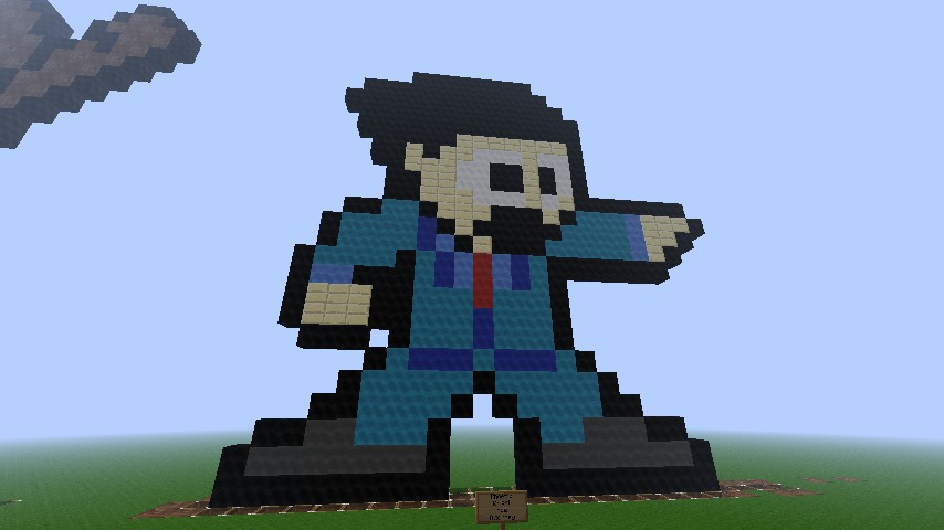 Phoenix Wright Ace Attorney Pixel Art! Minecraft Map