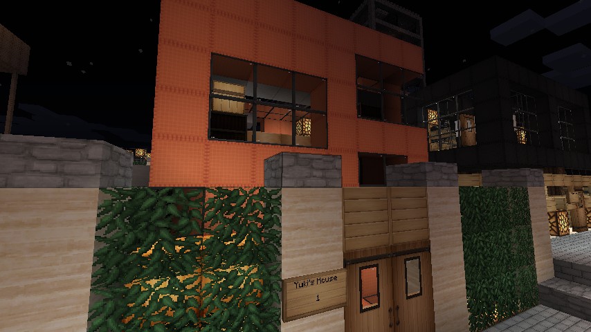 An orange House with a pool #UPDATED Minecraft Map