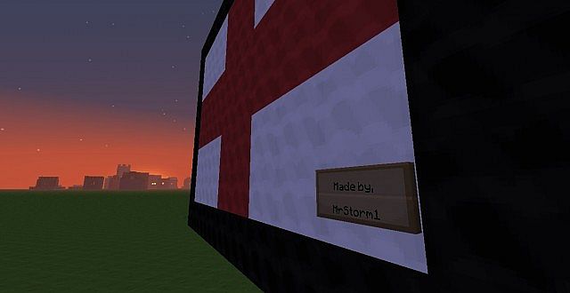First Build - Englands Flag - MrStorm1 Minecraft Map