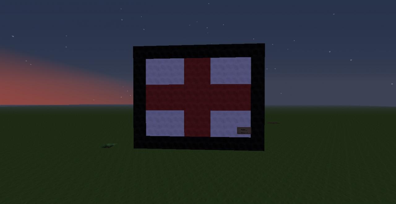 First Build - Englands Flag - MrStorm1 Minecraft Map