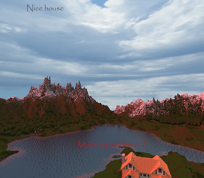 Valley with a house (custom terrain) Minecraft Map