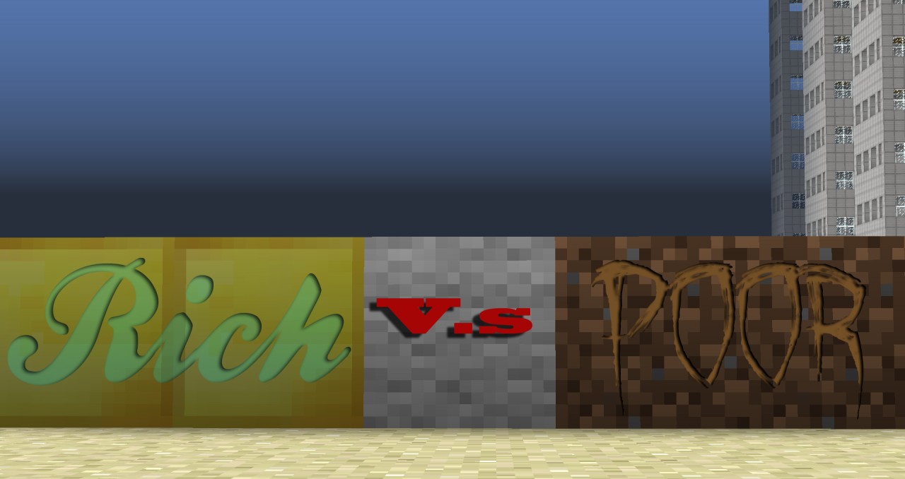 Rich vs Poor City Minecraft Map