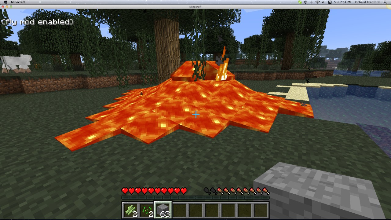 Lava cane mod 1.0.0! [drops lava!] (generates) {rare} Minecraft Mod