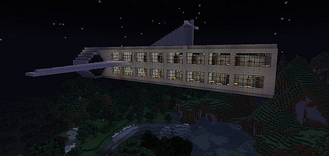 Floating Futuristic Starship Minecraft Map