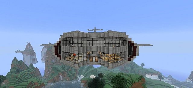 Floating Futuristic Starship Minecraft Map