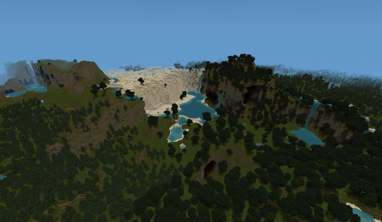 Deep Valley (v2): Custom Terrain Minecraft Map