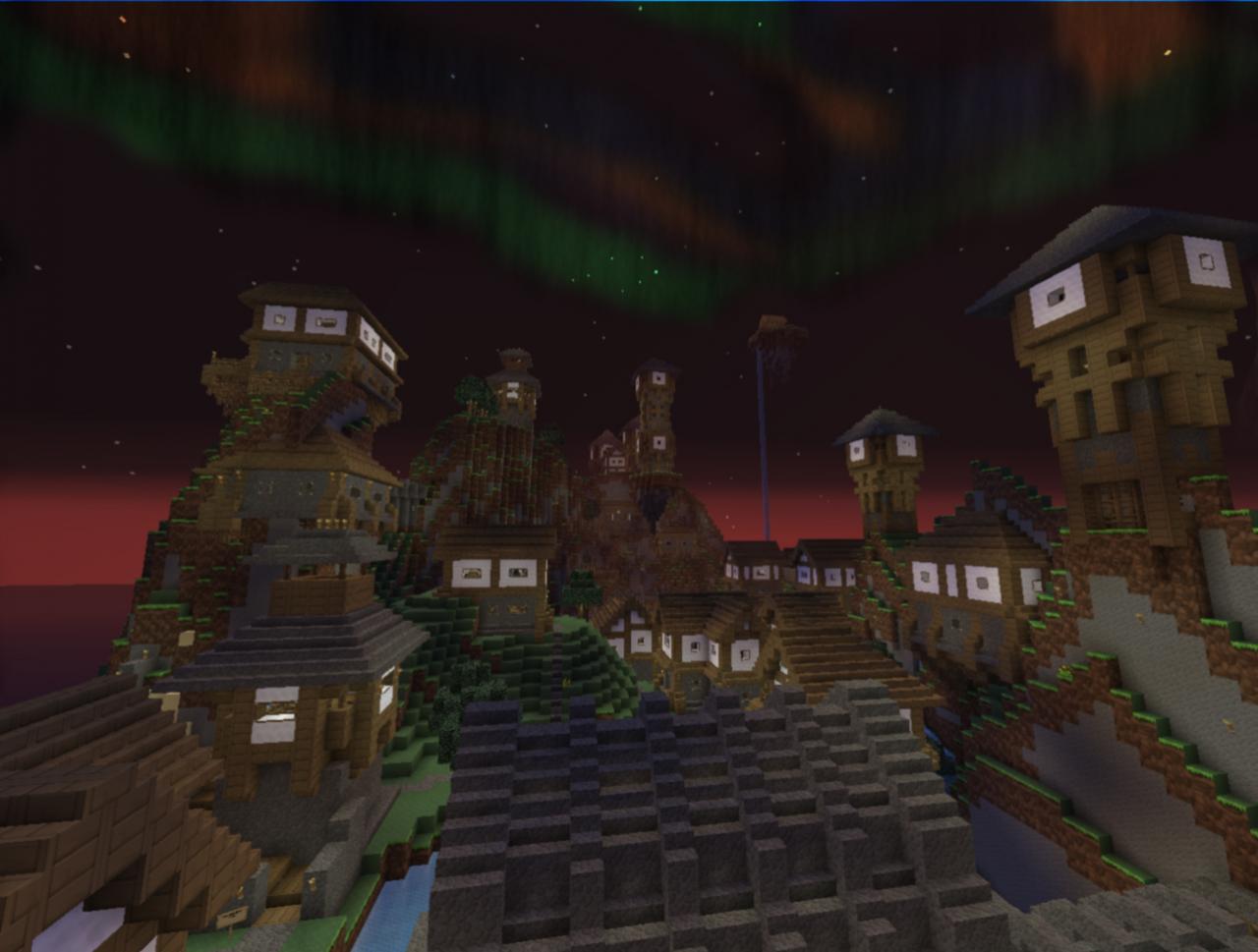 A mountain village Minecraft Map