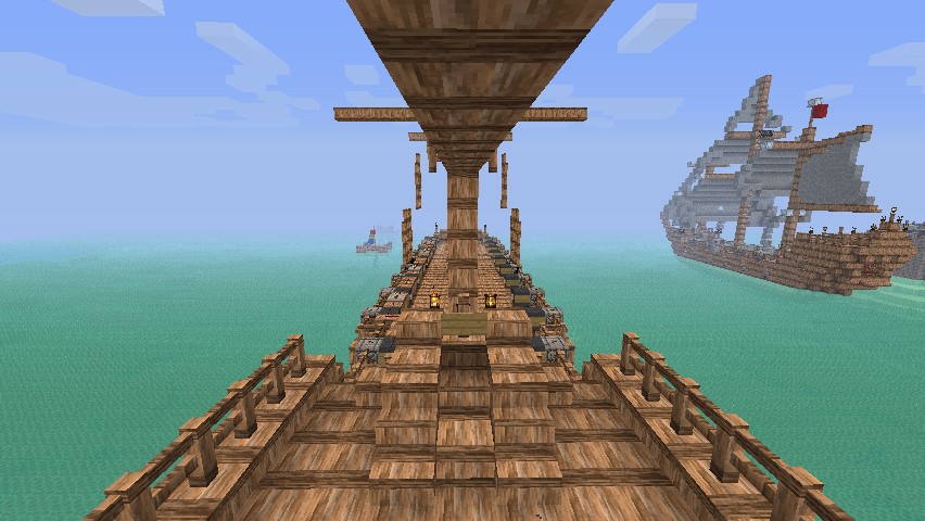 Fortified Survival Island w/ Ships Minecraft Map