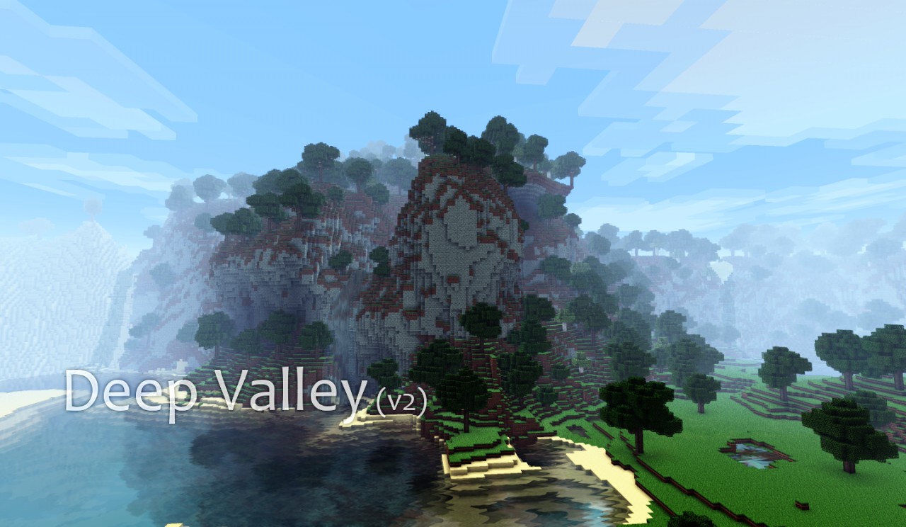 Deep Valley (v2): Custom Terrain Minecraft Map