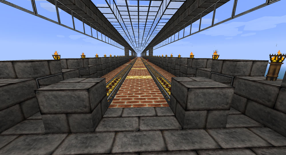 Modular Elevated Rail Bridge Minecraft Map