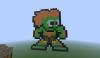 Blanka From Street Fighter Pixel Art! Minecraft Map