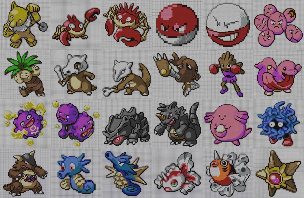 Pokemon Sprite Museum #001 - #151 (w/ Download) Minecraft Map