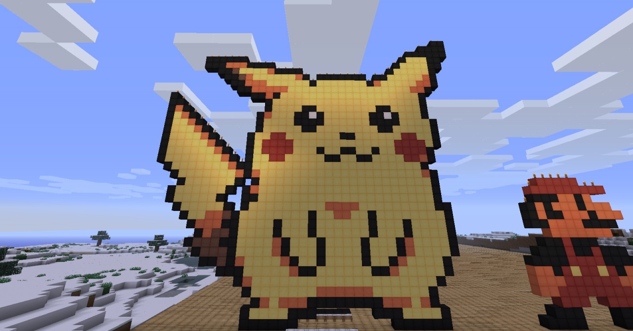 The Pikachu [Pixel Art] Minecraft Map