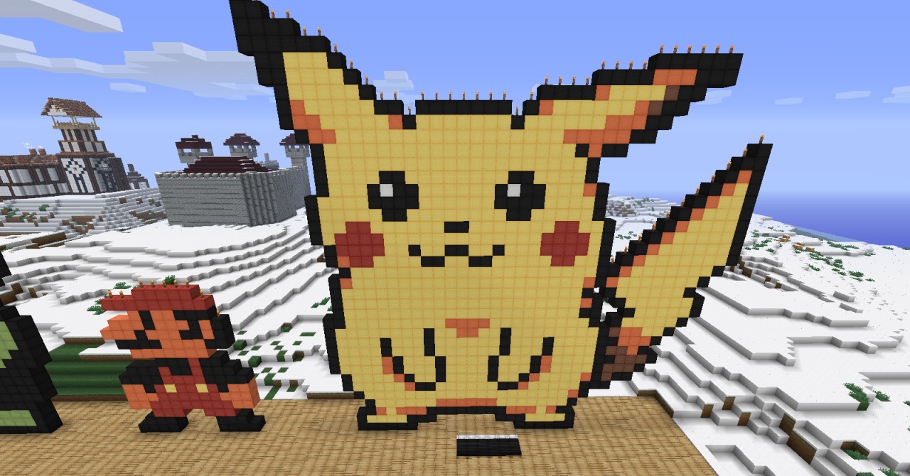 The Pikachu [Pixel Art] Minecraft Map
