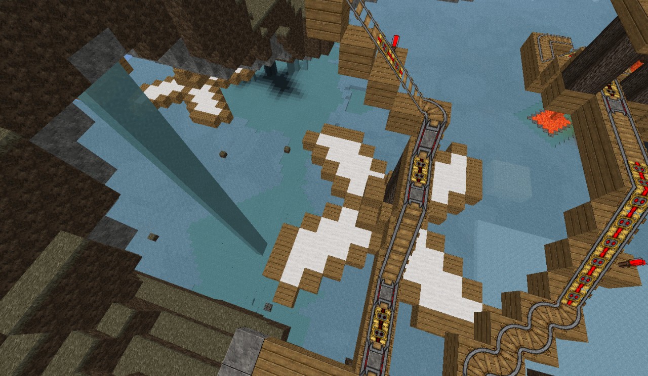 Steampunk floating islands with airship port and factory Minecraft Map
