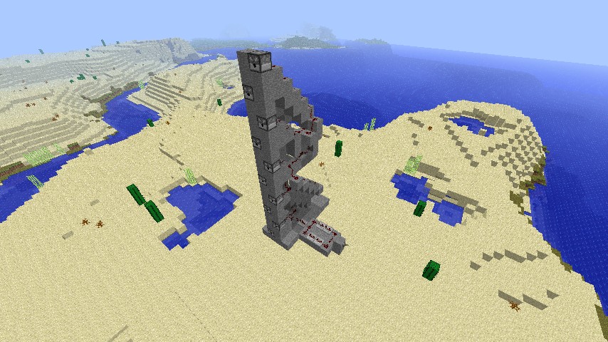 huge dispenser tower Minecraft Map