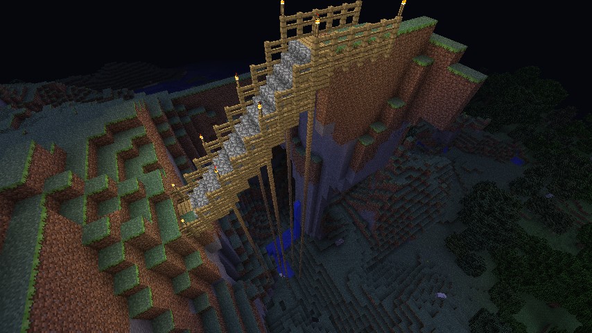 Stairs on a epic mountain Minecraft Map