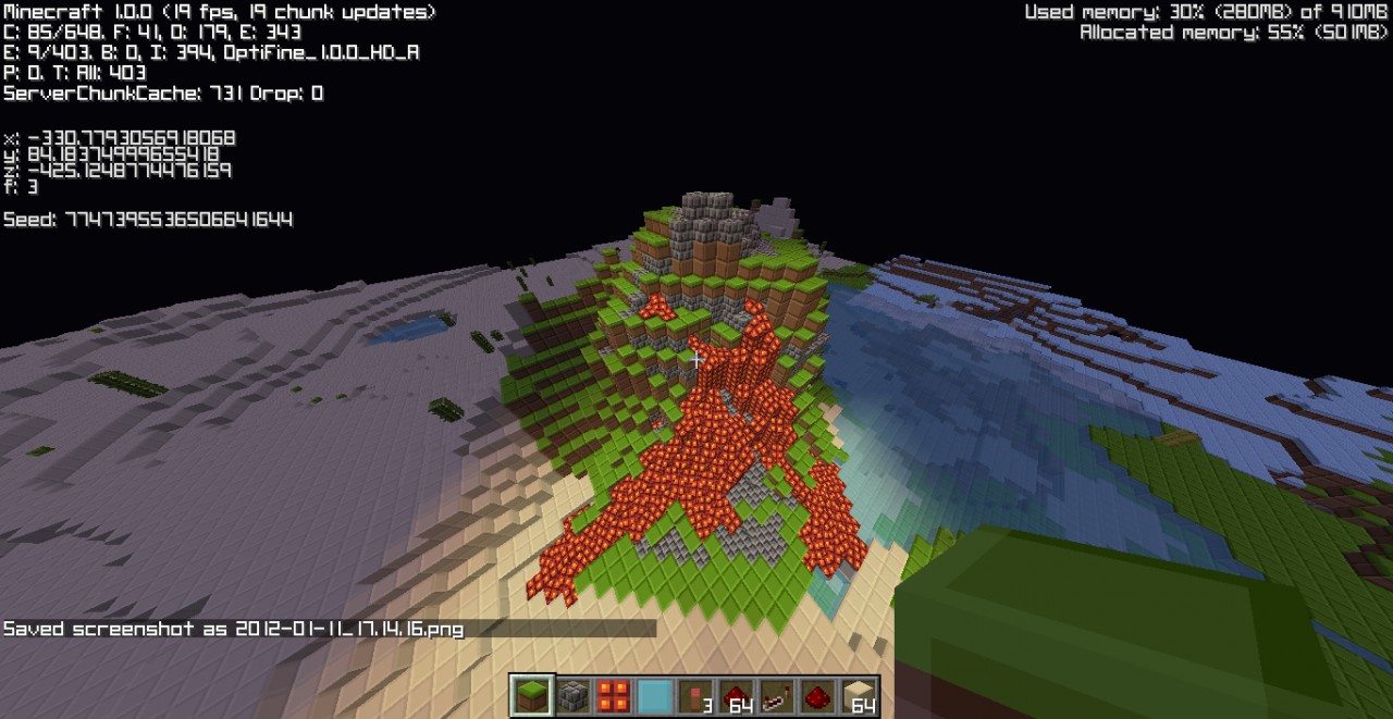 Mt Eruptus Minecraft Map